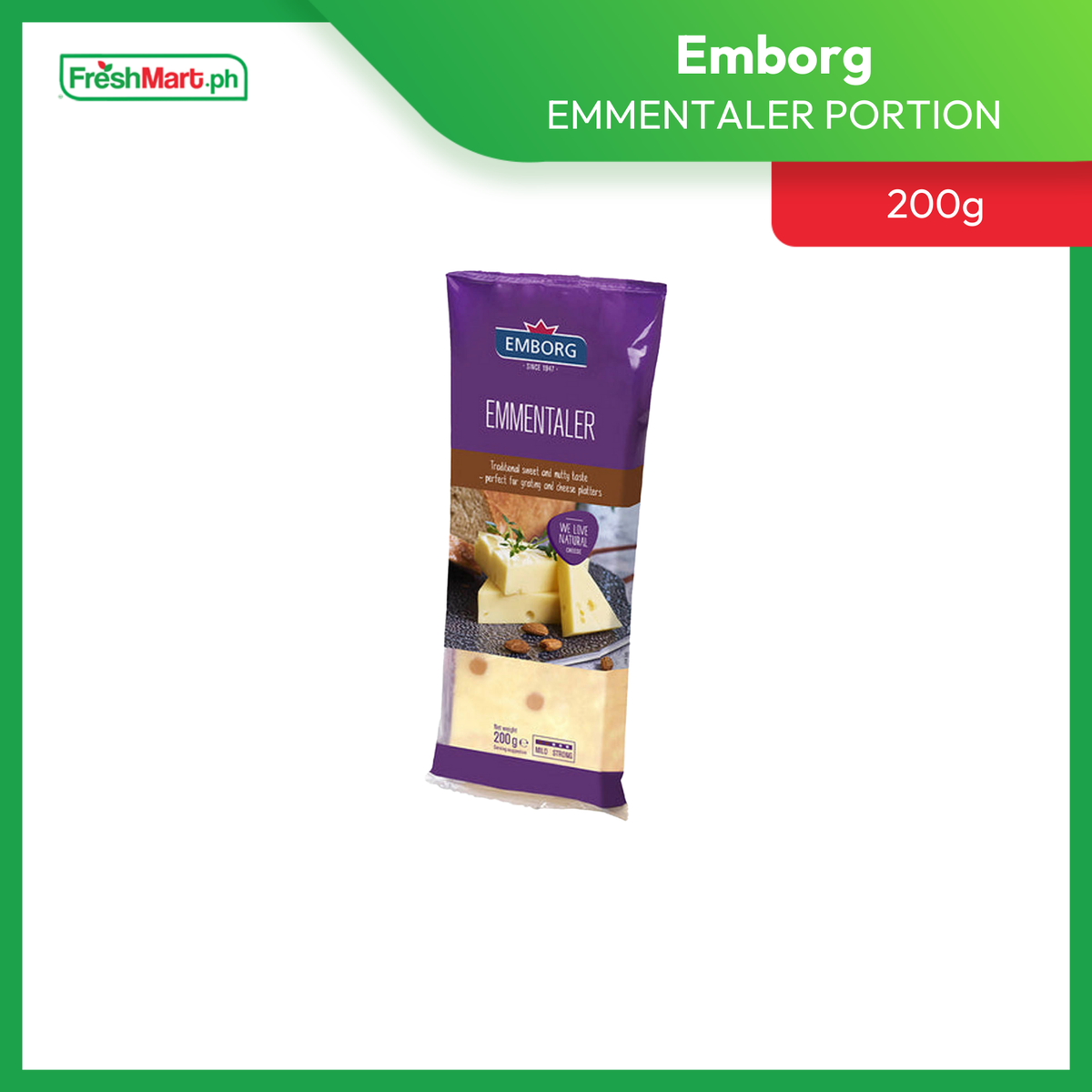 Emborg Emmental Portion 200G – Fresh Mart