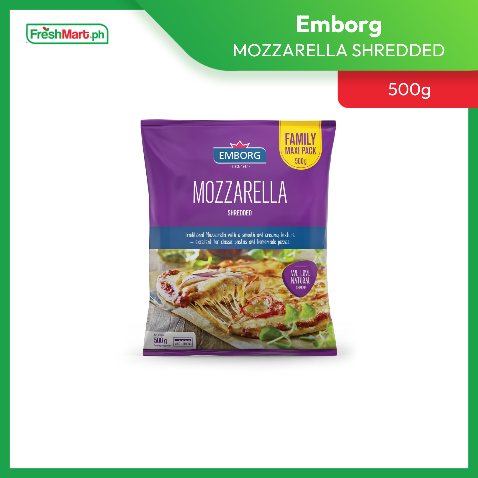 Emborg Mozzarella Shredded 200g – Fresh Mart