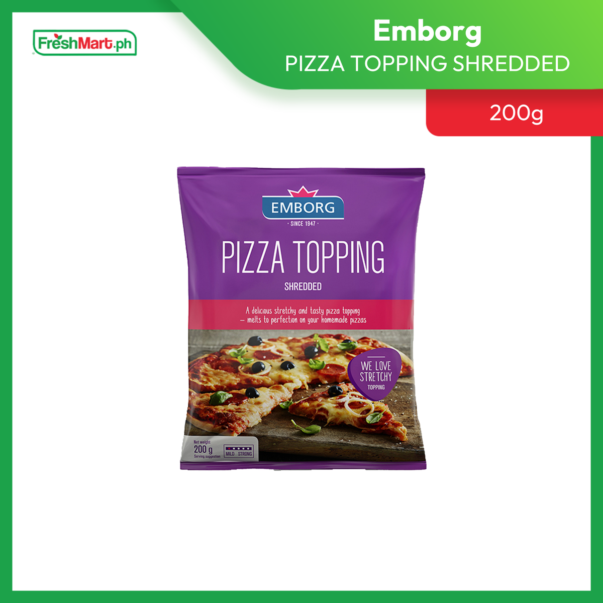 Emborg Pizza Topping Shredded 200g – Fresh Mart