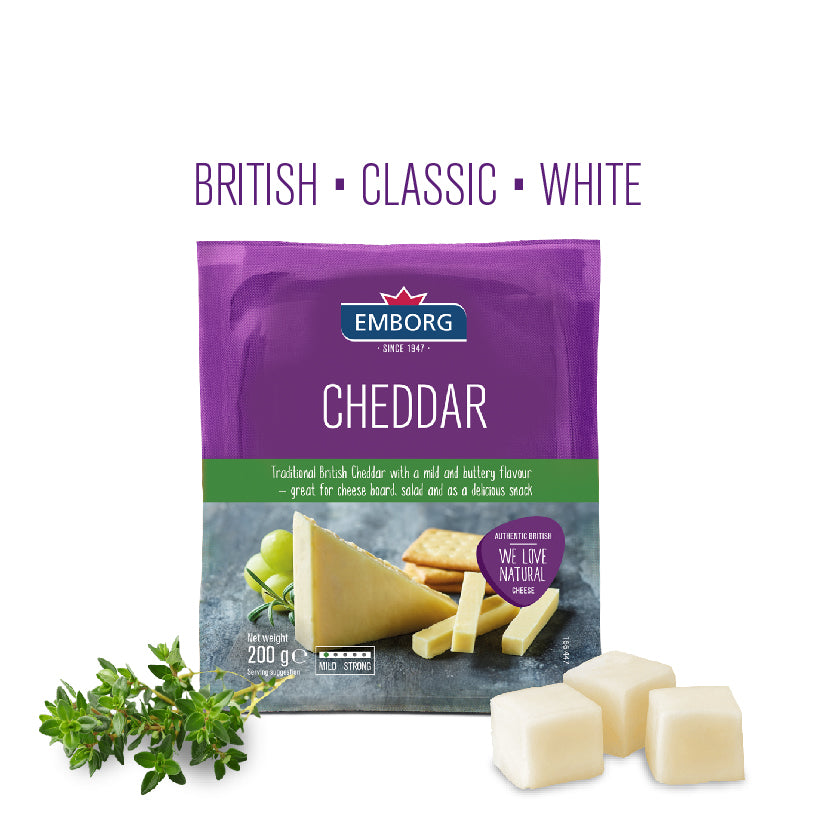 Emborg Cheddar Mild White 200G – Fresh Mart