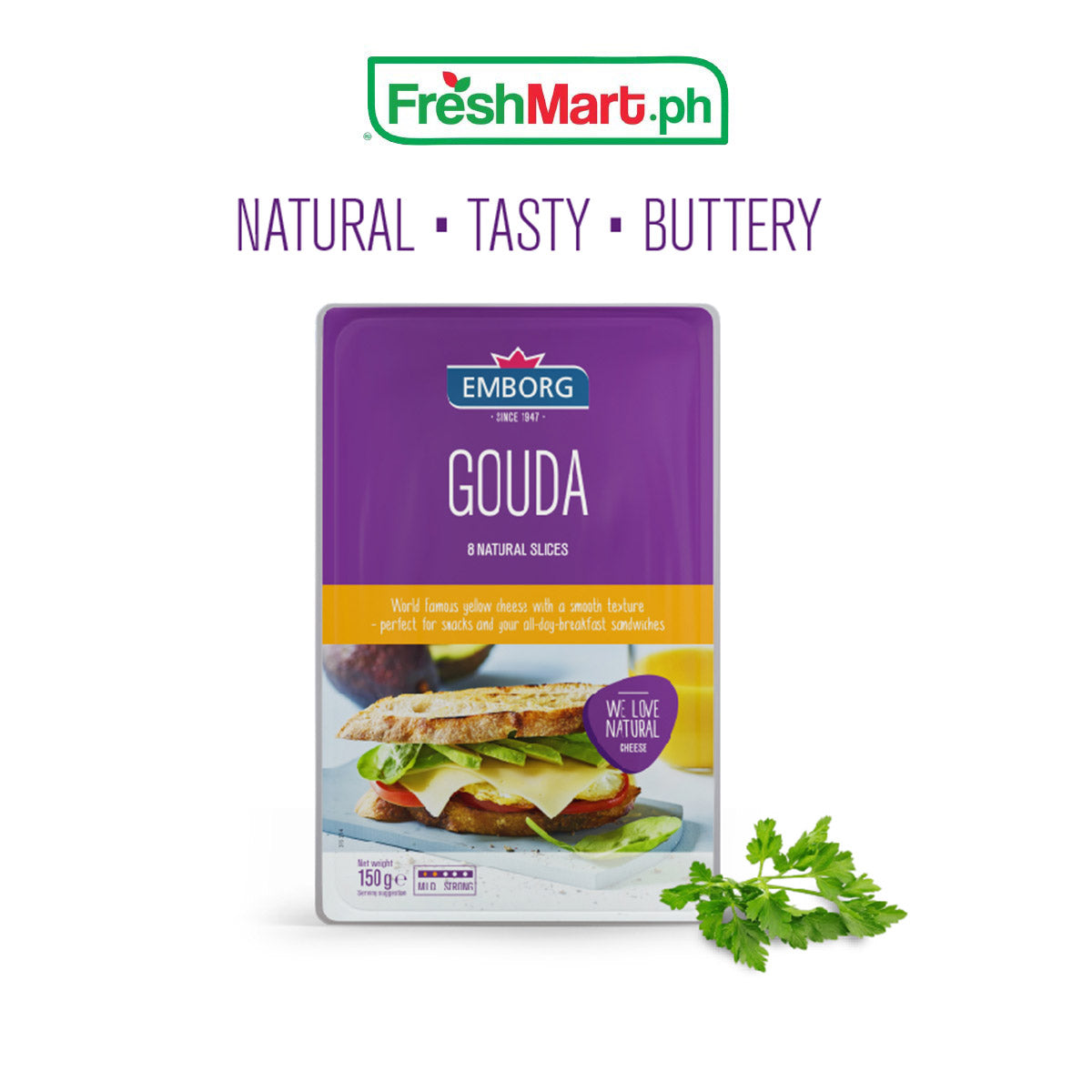 Emborg Natural Cheese Slices - Gouda 150g – Fresh Mart
