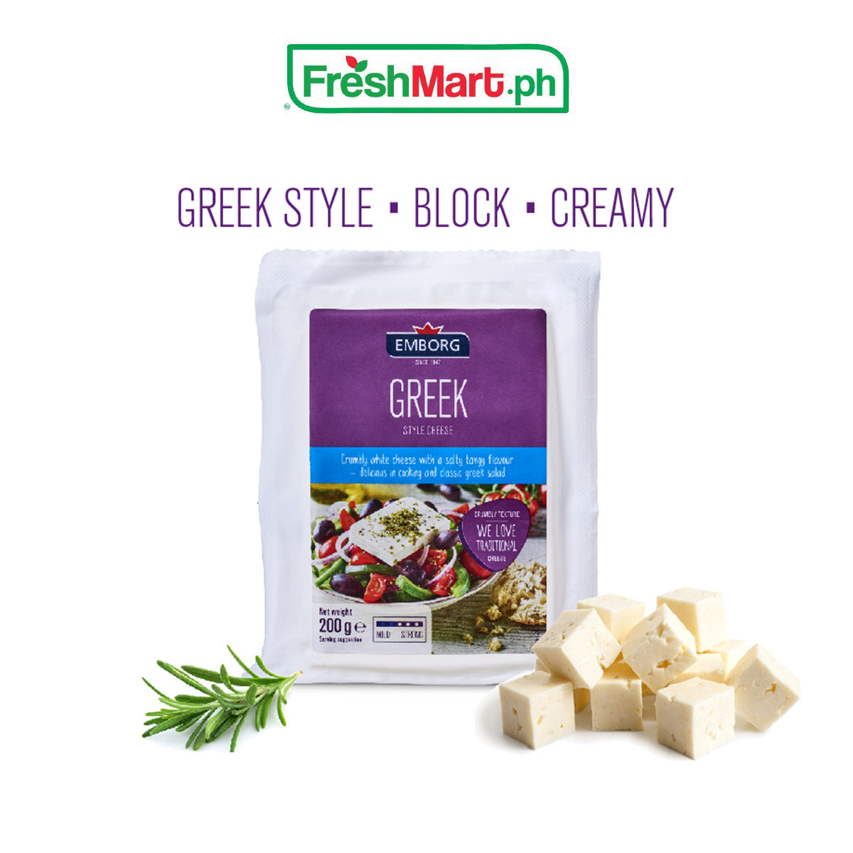 Emborg Feta Cheese Greek Style Portion 200g – Fresh Mart