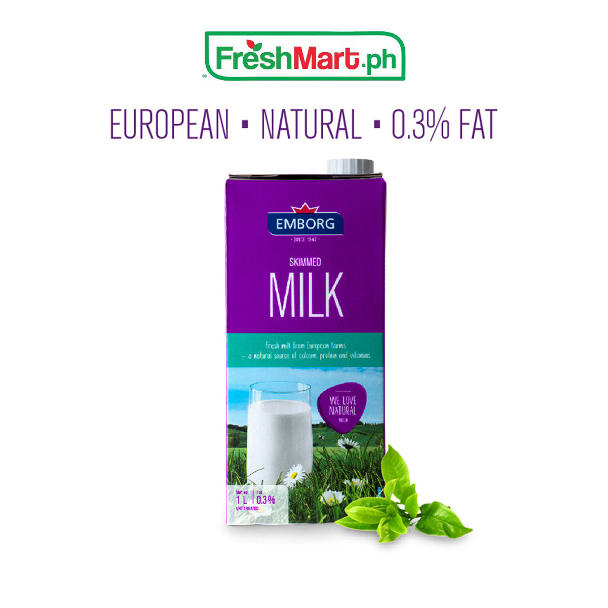 Emborg UHT Skimmed Milk 1L – Fresh Mart